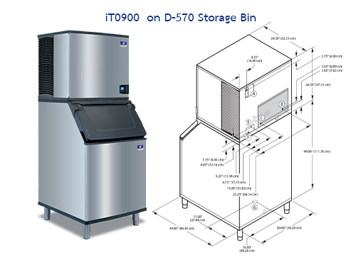 Manitowoc INDIGO NXT iT0900 เครื่องทำน้ำแข็ง ประหยัดพลังงาน